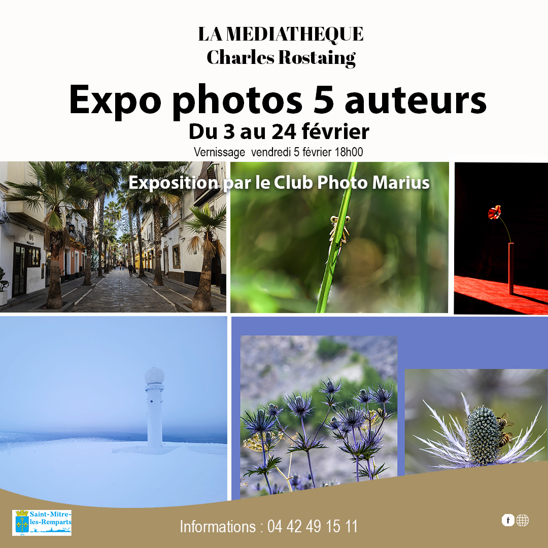 Exposition photos 5 auteurs | Mairie de Saint-Mitre-les-Remparts